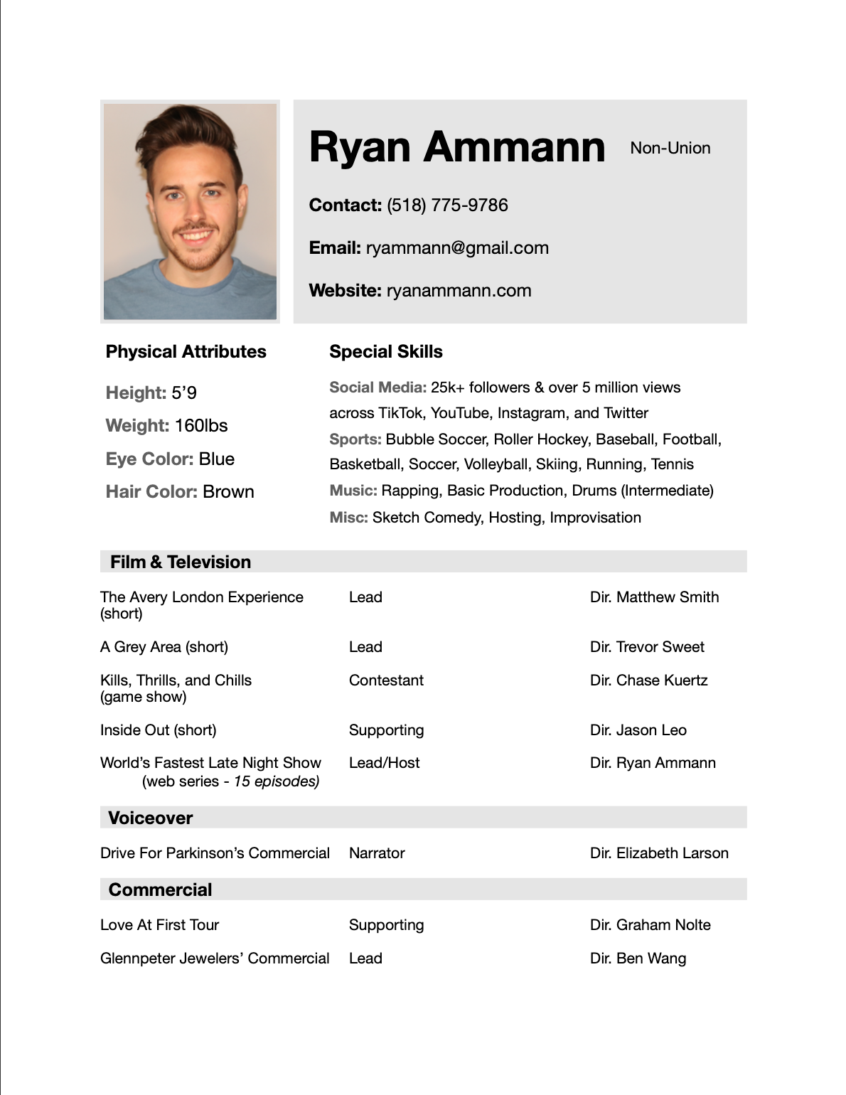 Acting – Ryan Ammann
